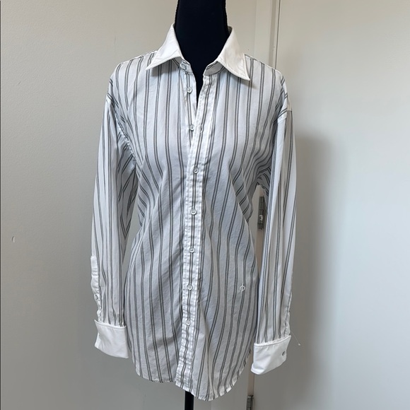 rag & bone | Tops | Rag Bone White And Black Button Down Shirt Classic ...